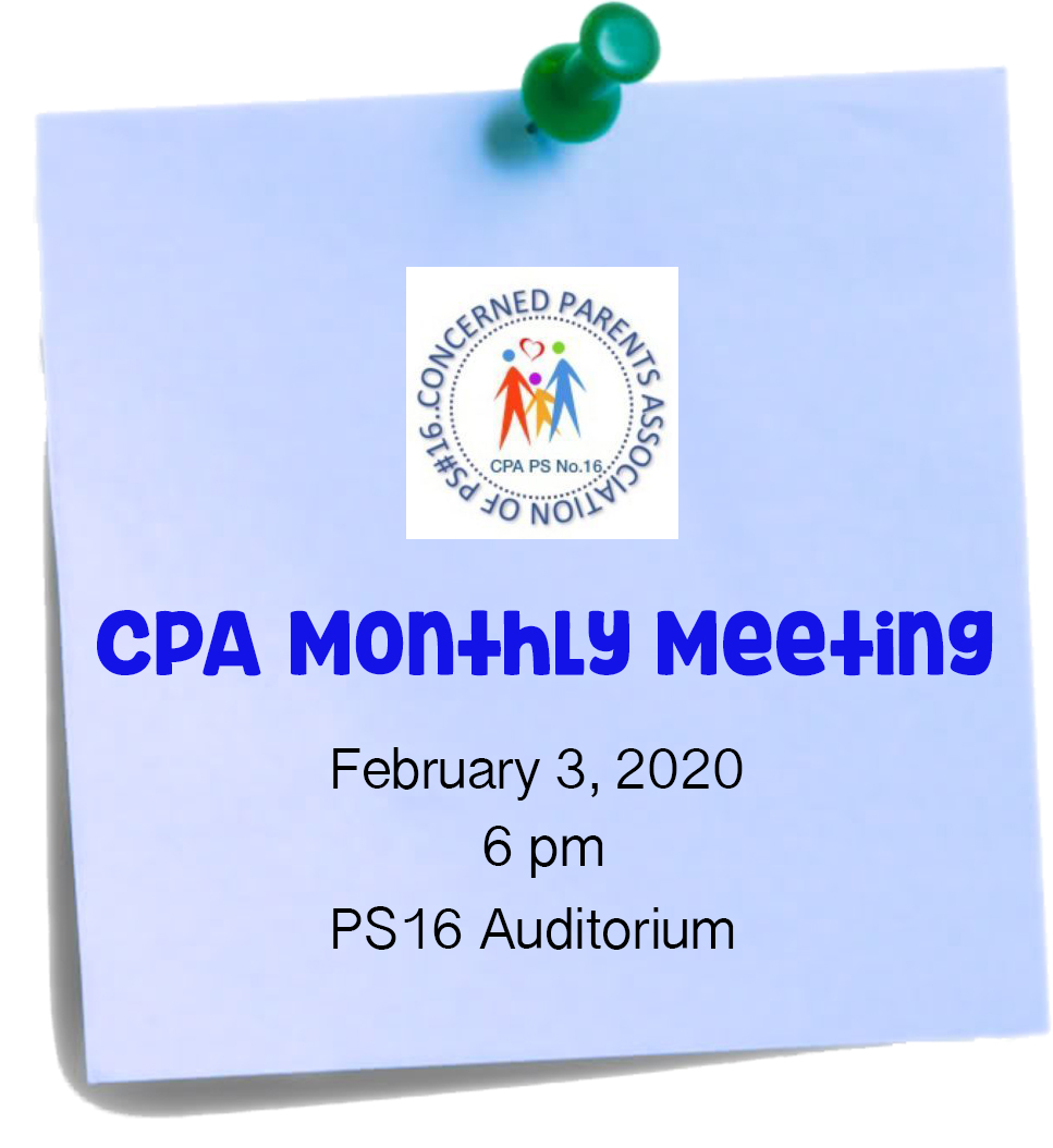 CPA Meeting – Cornelia F. Bradford School PS16